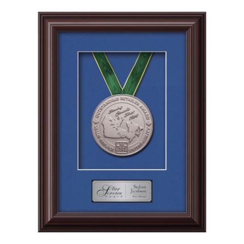 🏆 Framed Awards & Plaques | Monarch Medallion - Mahogany WLD-10M-V1