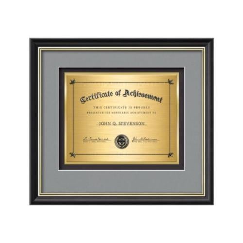 🏆 Baron Certificate TexEtch - Mahogany/Silver WLTT-52G-V1 | Framed Award