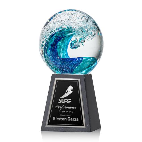 🏆 Art Glass Awards | Surfside Award on Tall Marble ARG2061-MT