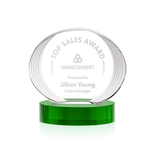 Sheraton Award on Base - Green OPT47061-G | Crystal Awards