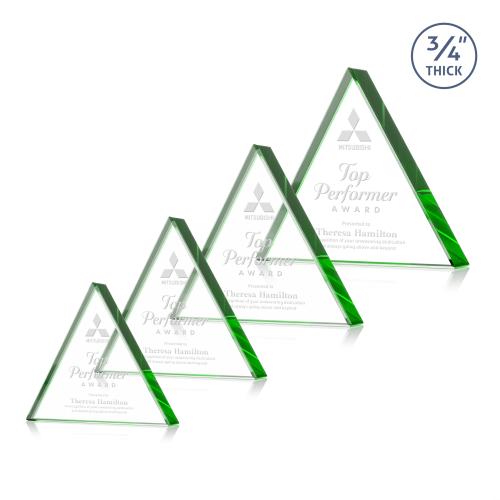Adler Triangle Award - Emerald DSS2511-EG | Crystal Awards